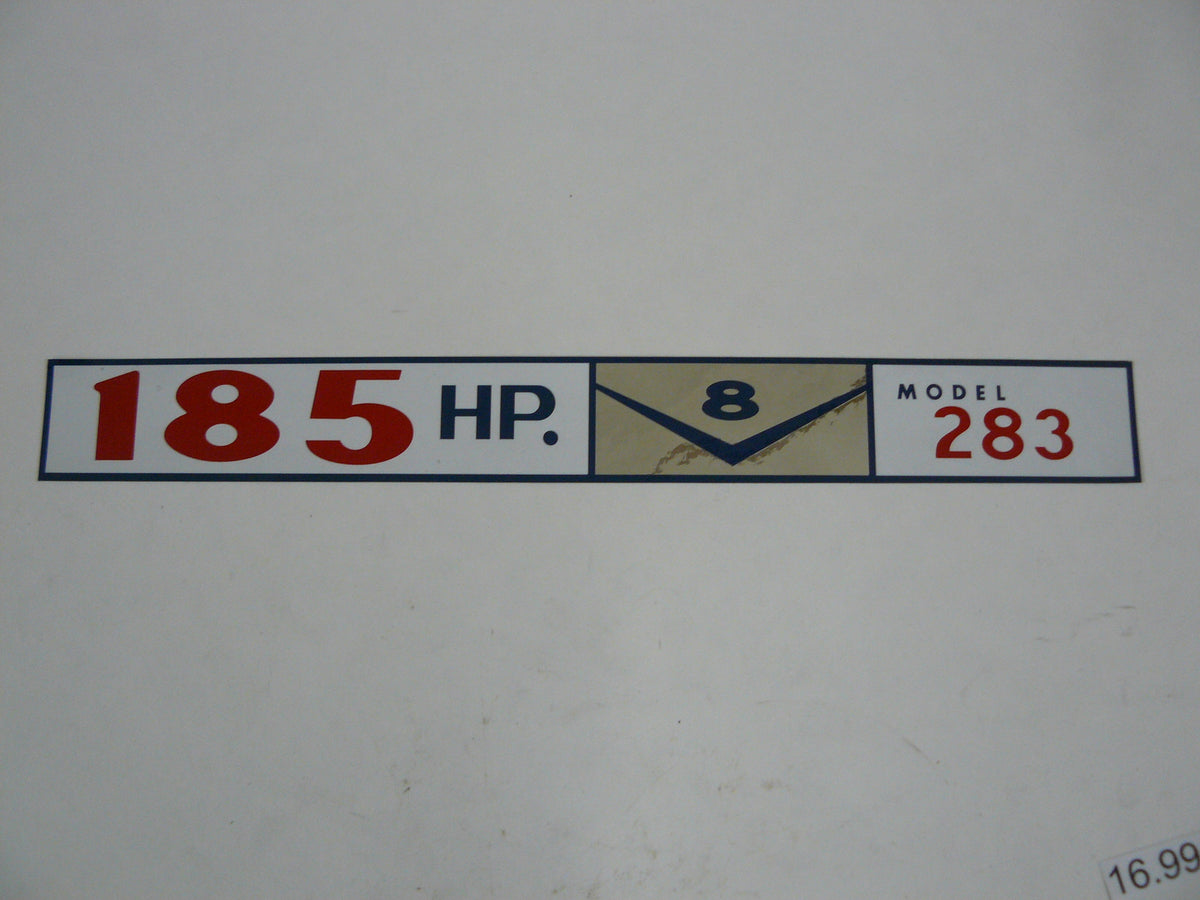 Chris Craft engine parts 283 valve cover decal 185HP 16.92-07753 — Sea ...
